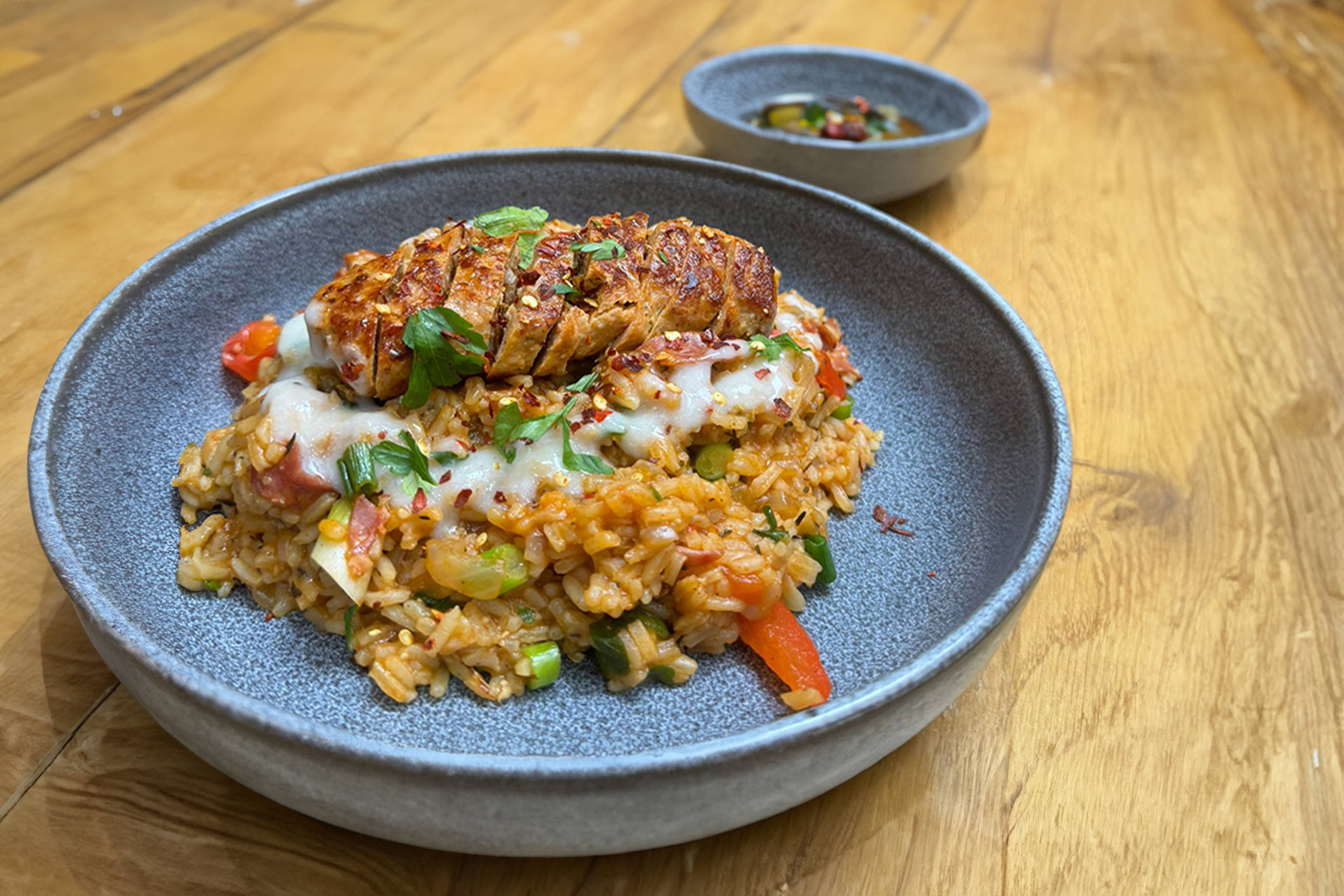 One Pan Chorizo Rice with Spanish Kebabs | ALDI UK