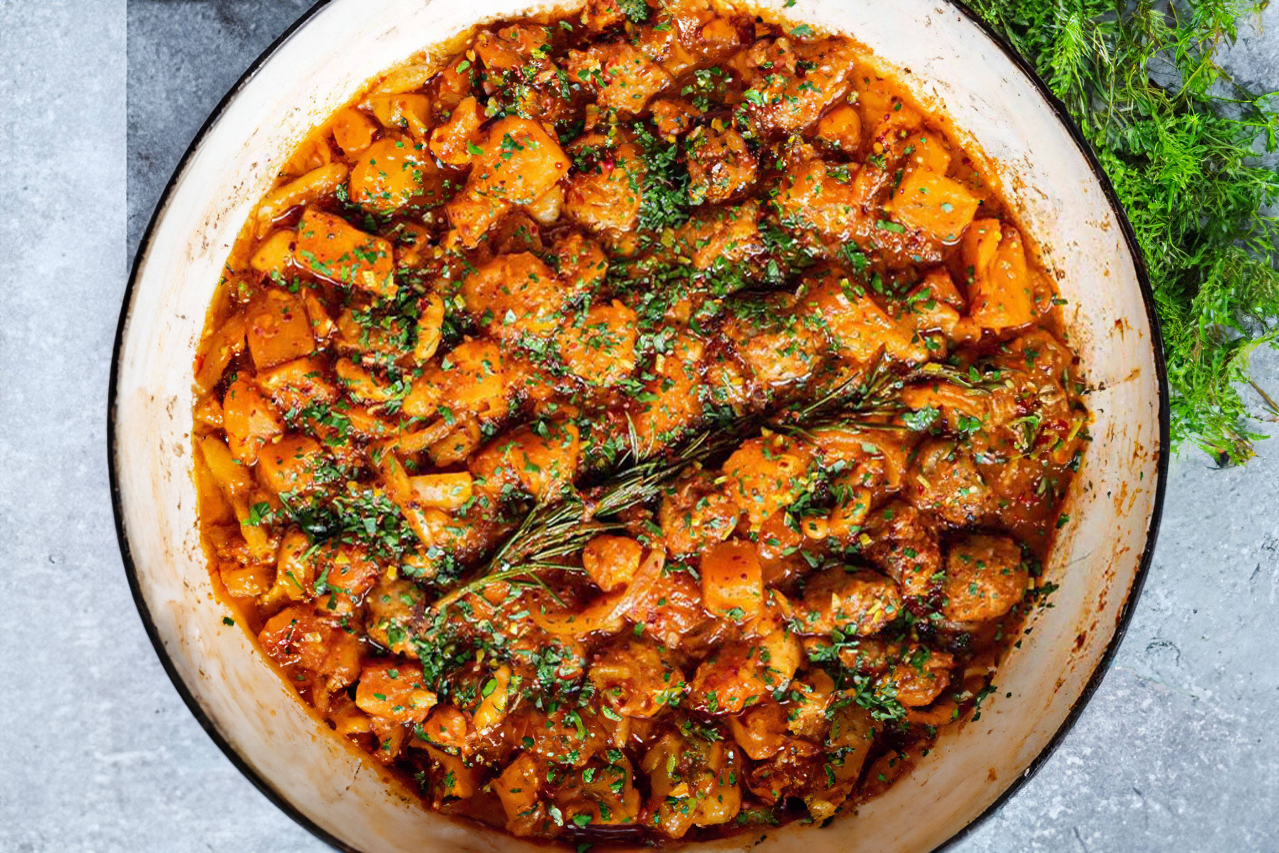Saucy Sausage, Sweet Potato and Beans | ALDI UK