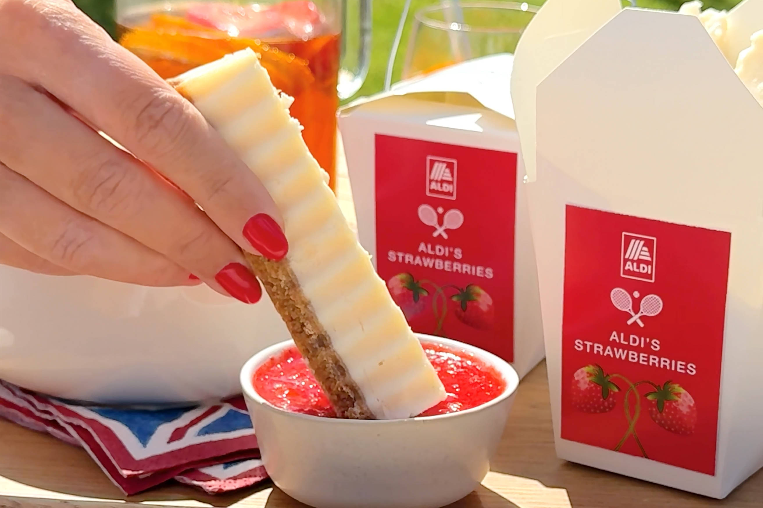 Strawberries and Cream Cheesecake Fries | ALDI UK