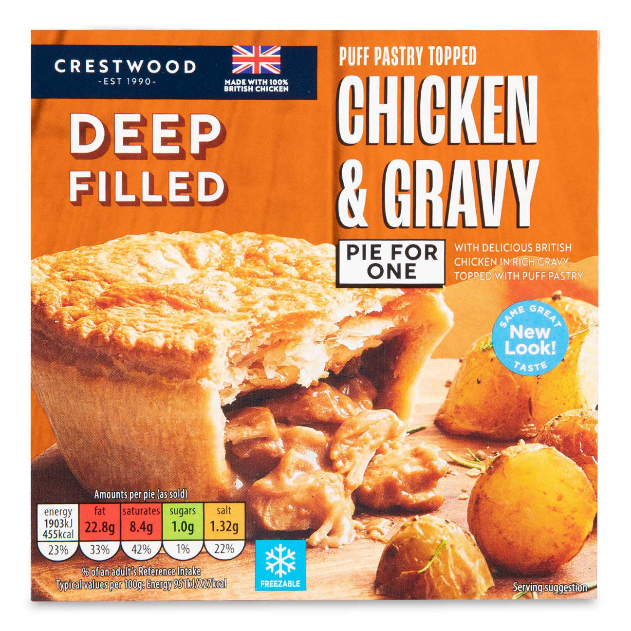 Deep Filled Chicken & Gravy Pie For One | ALDI UK