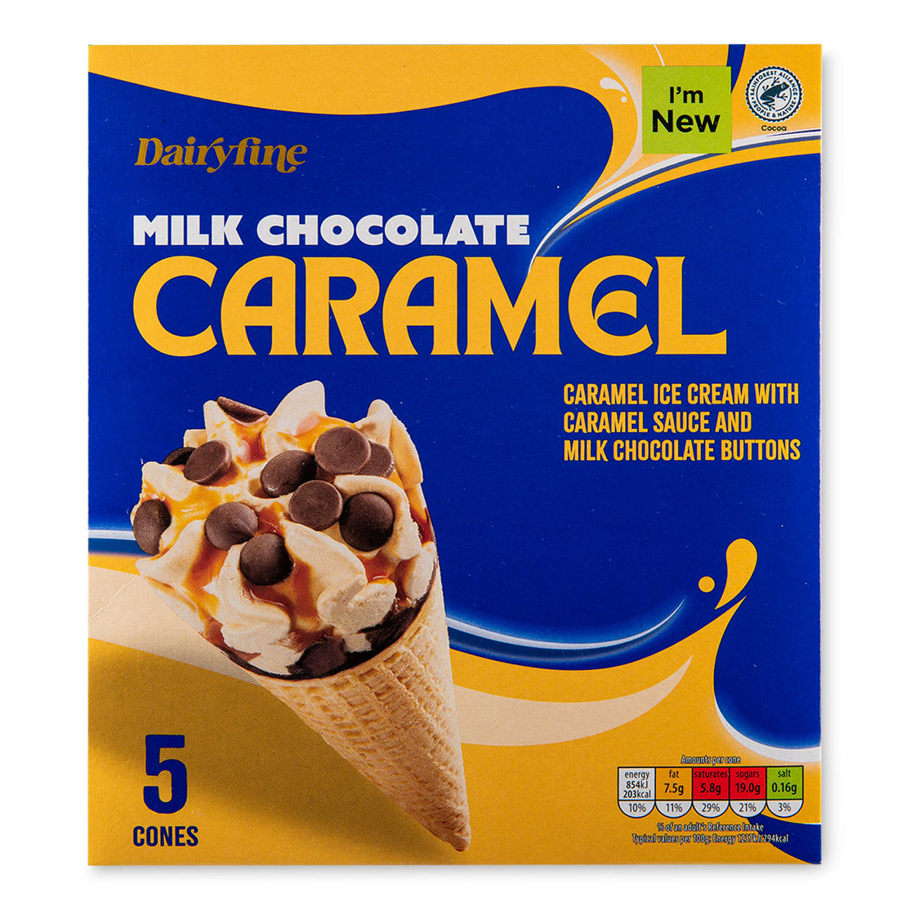 Milk Chocolate Caramel Cones 5 Pack | ALDI UK