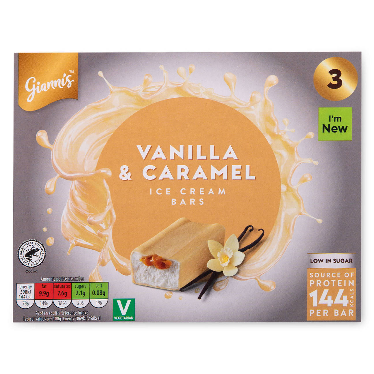 White Chocolate Caramel Ice Cream Protein Bars 3 Pack | ALDI UK