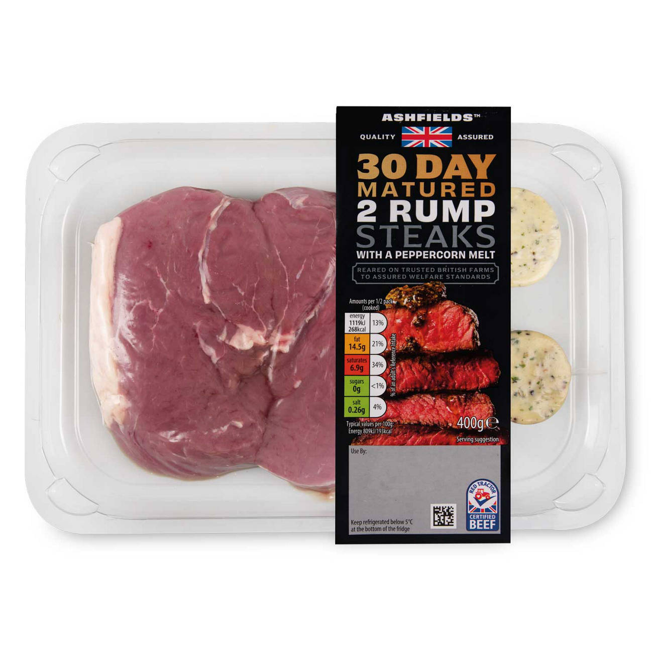 30 Day Matured Rump Steaks with a Peppercorn Melt 2 Pack | ALDI UK