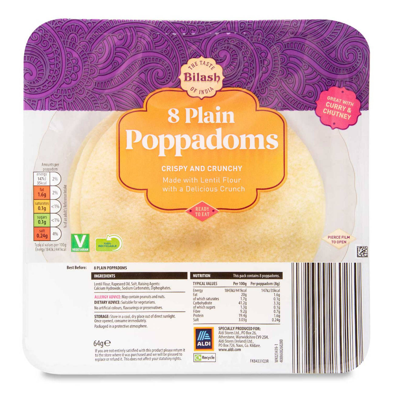 Poppadoms | ALDI UK