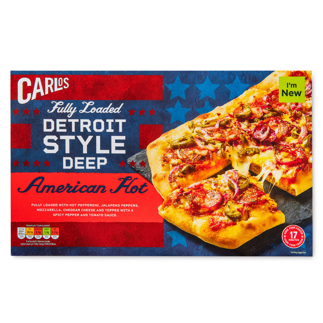 Fully Loaded Detroit Style Deep American Hot Pizza | ALDI IE