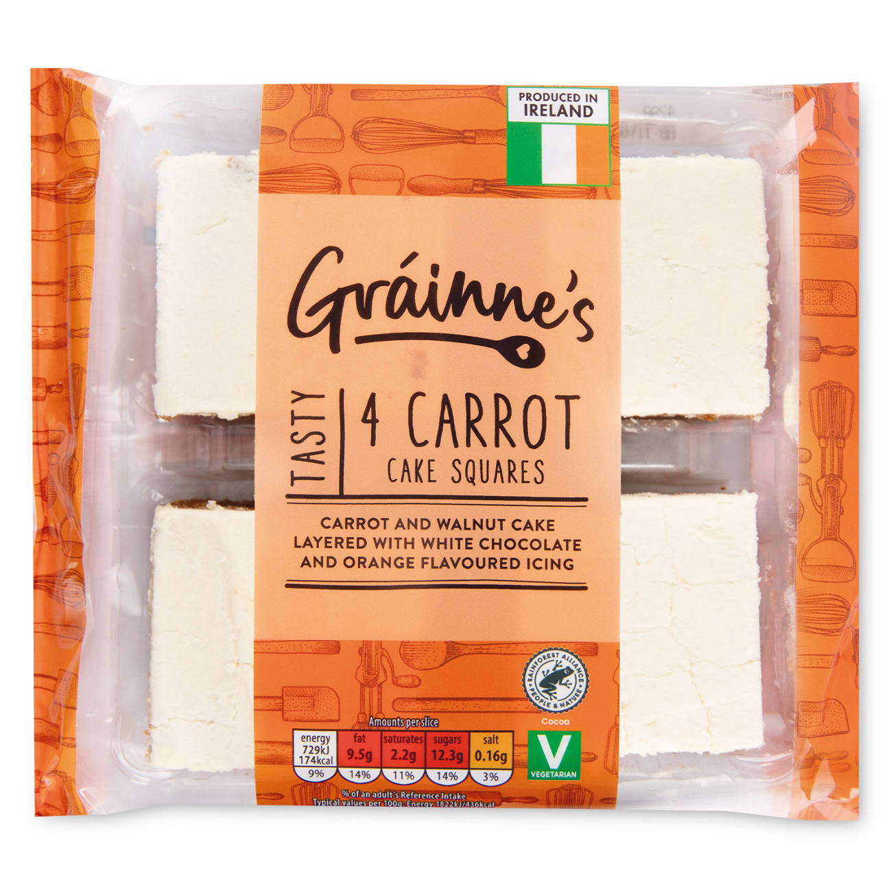 Carrot Cake Squares 4 Pack | ALDI IE