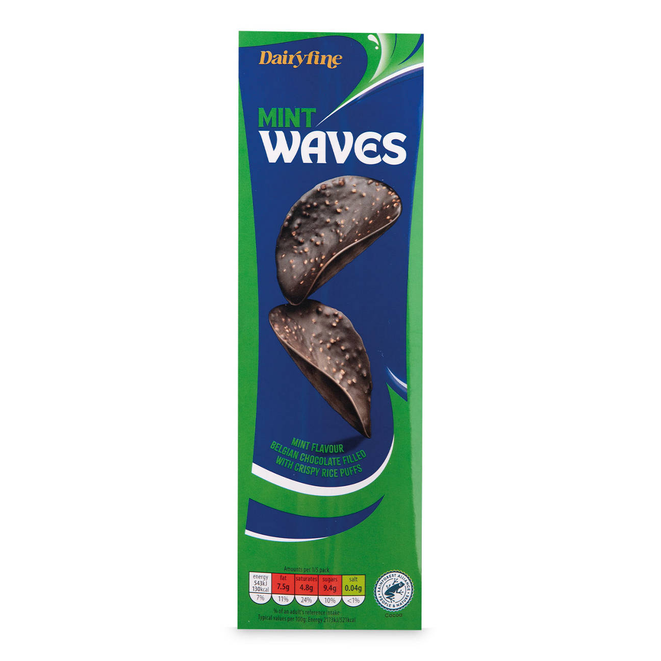 Mint Flavour Belgian Chocolate Waves | ALDI UK