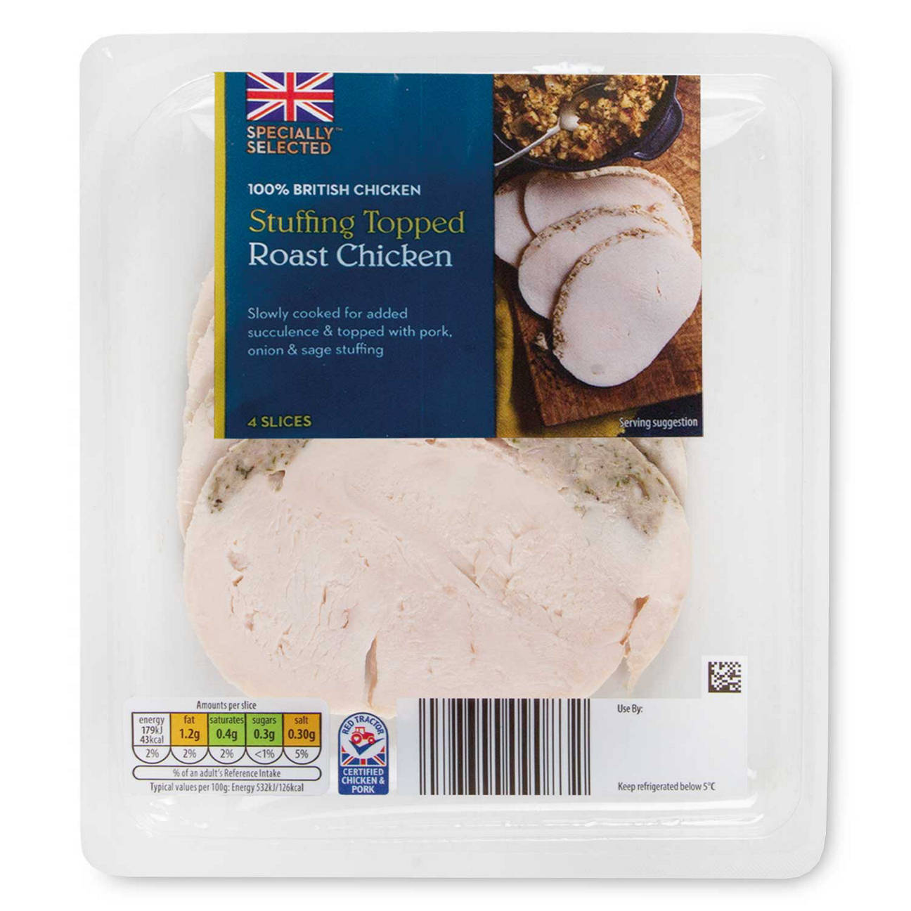 British Farm Assured Stuffing Topped Roast Chicken 4 Slices | ALDI UK