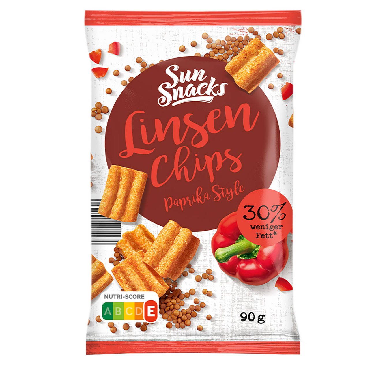 Linsen Chips 90 g, Paprika