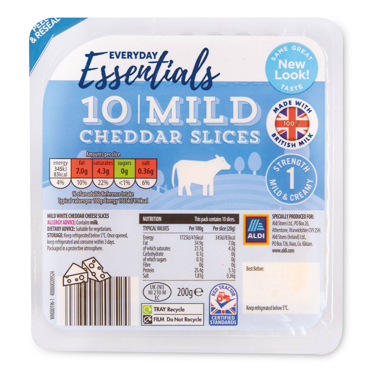 Mild Cheddar Slices 10 Pack | ALDI UK