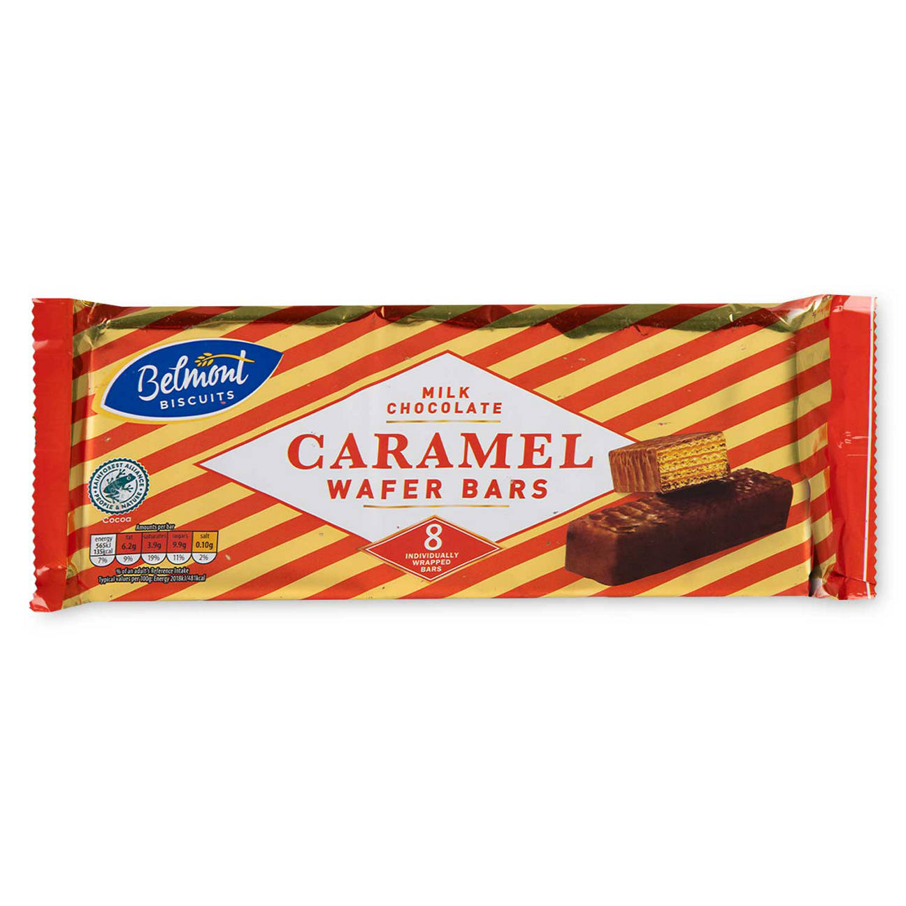 Milk Chocolate Caramel Wafer Bars 8 Pack | ALDI UK