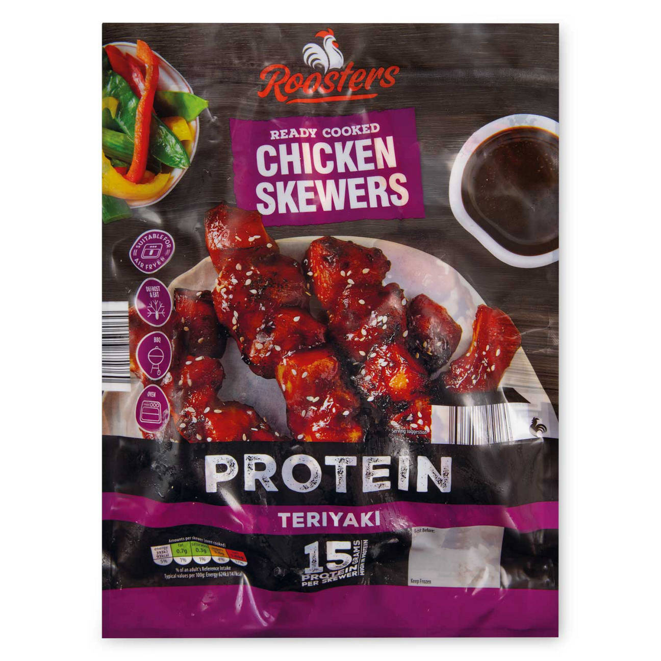Protein Teriyaki Ready Cooked Chicken Skewers | ALDI IE