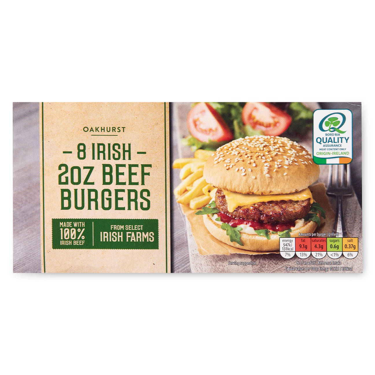 Irish 2oz Beef Burgers 8 Pack | ALDI IE