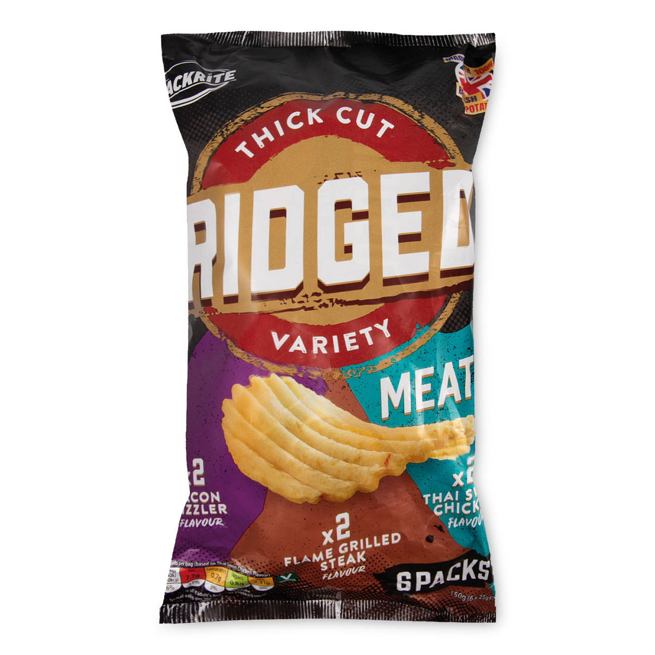 Meaty Ridged Crisps 6 Pack | ALDI UK