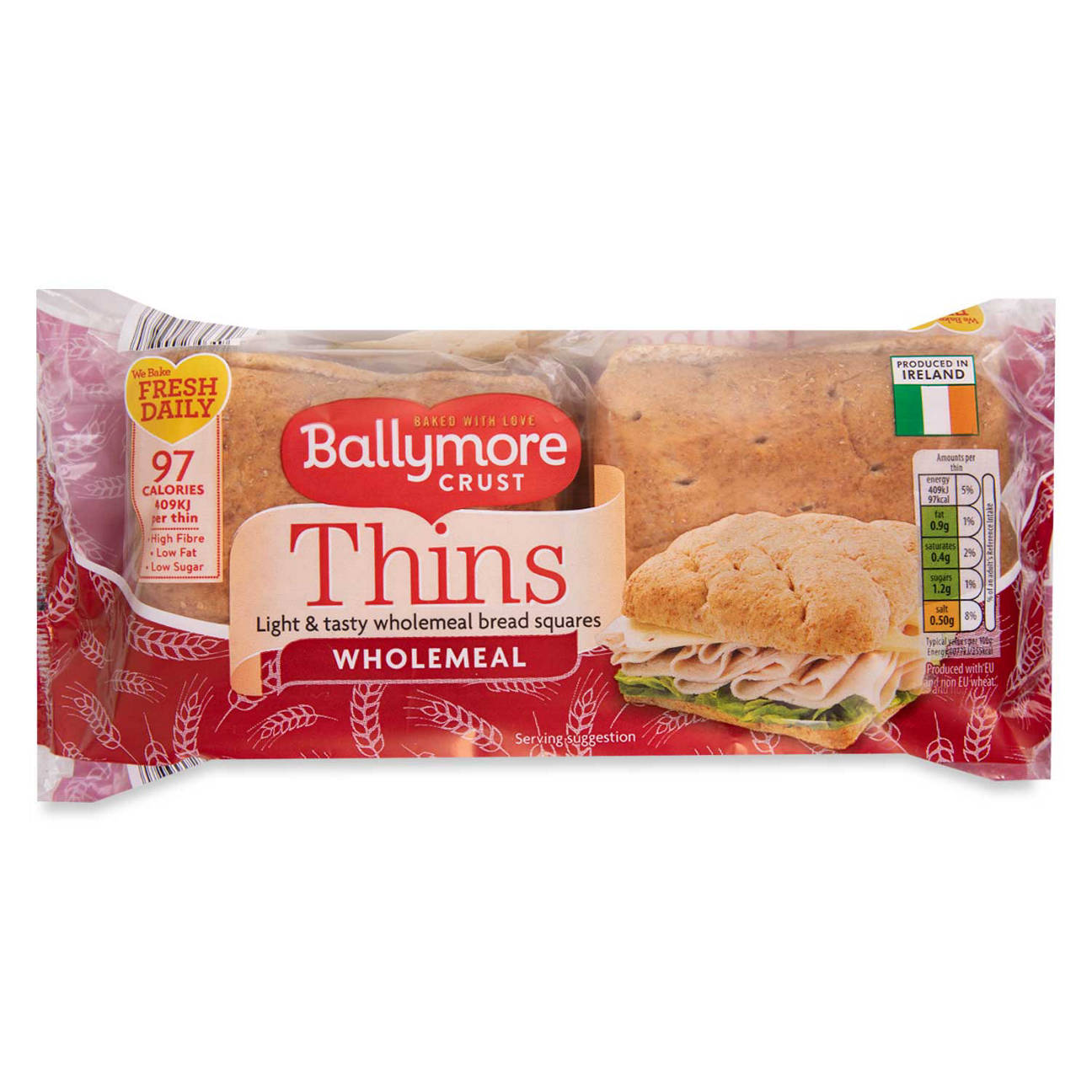 100% Wholemeal Sandwich Thins | ALDI IE