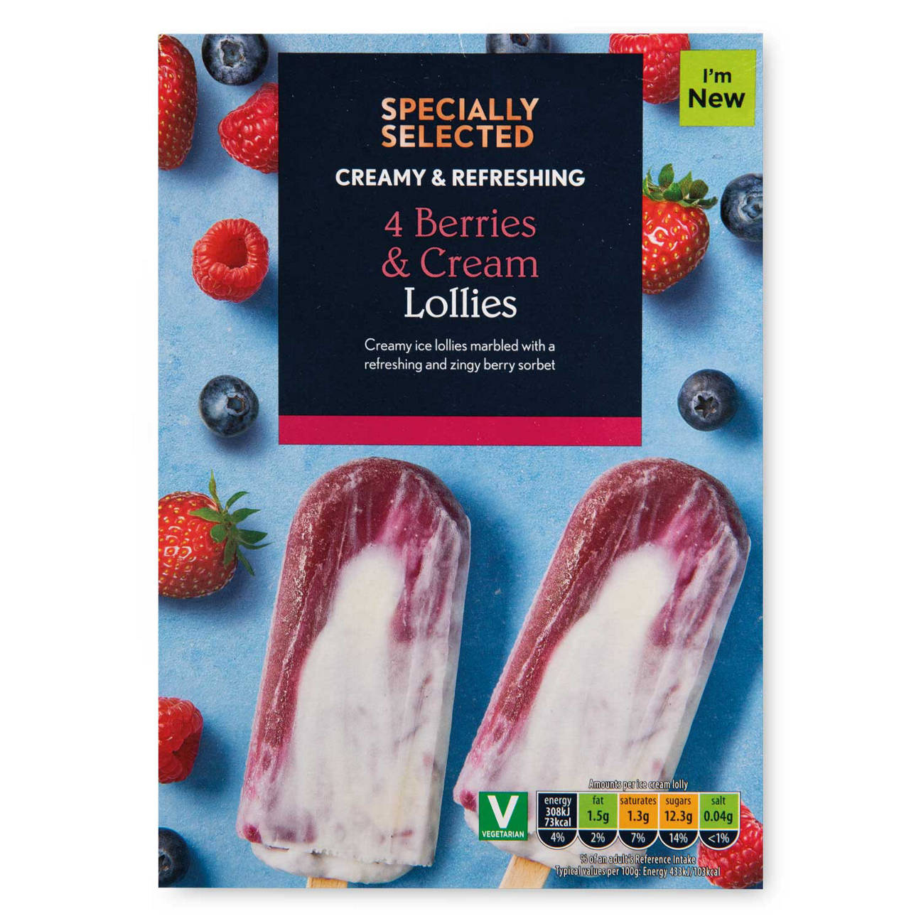 Berries & Cream Marble Lollies 4 Pack | ALDI IE