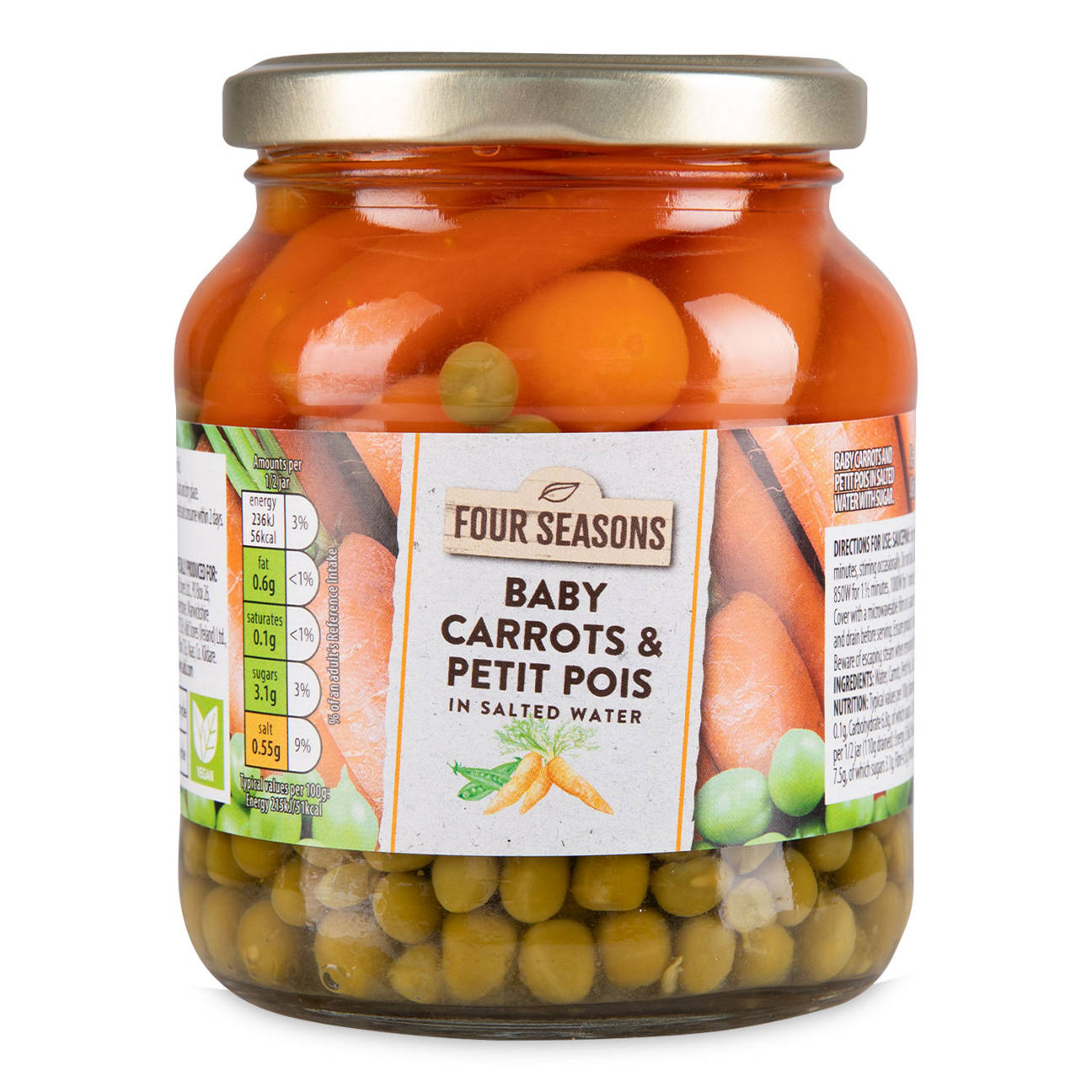 Carrots & Peas in Salted Water | ALDI IE