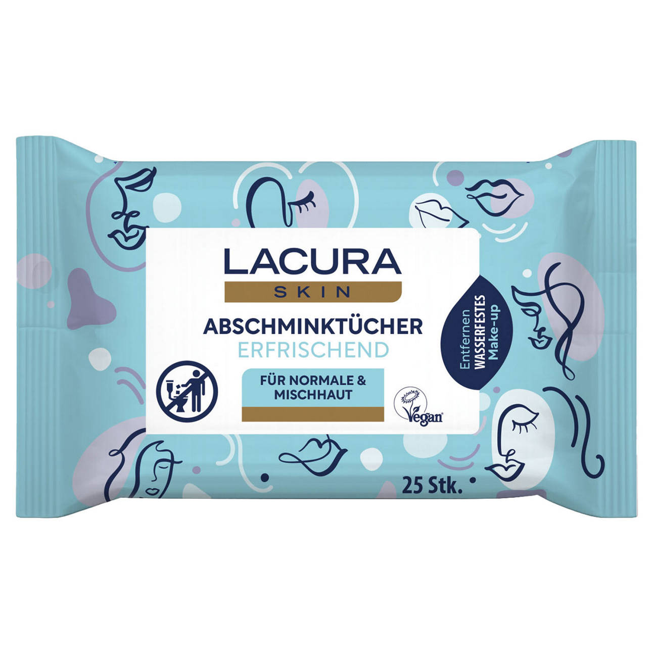 Abschminktücher 25 Stück, Classic