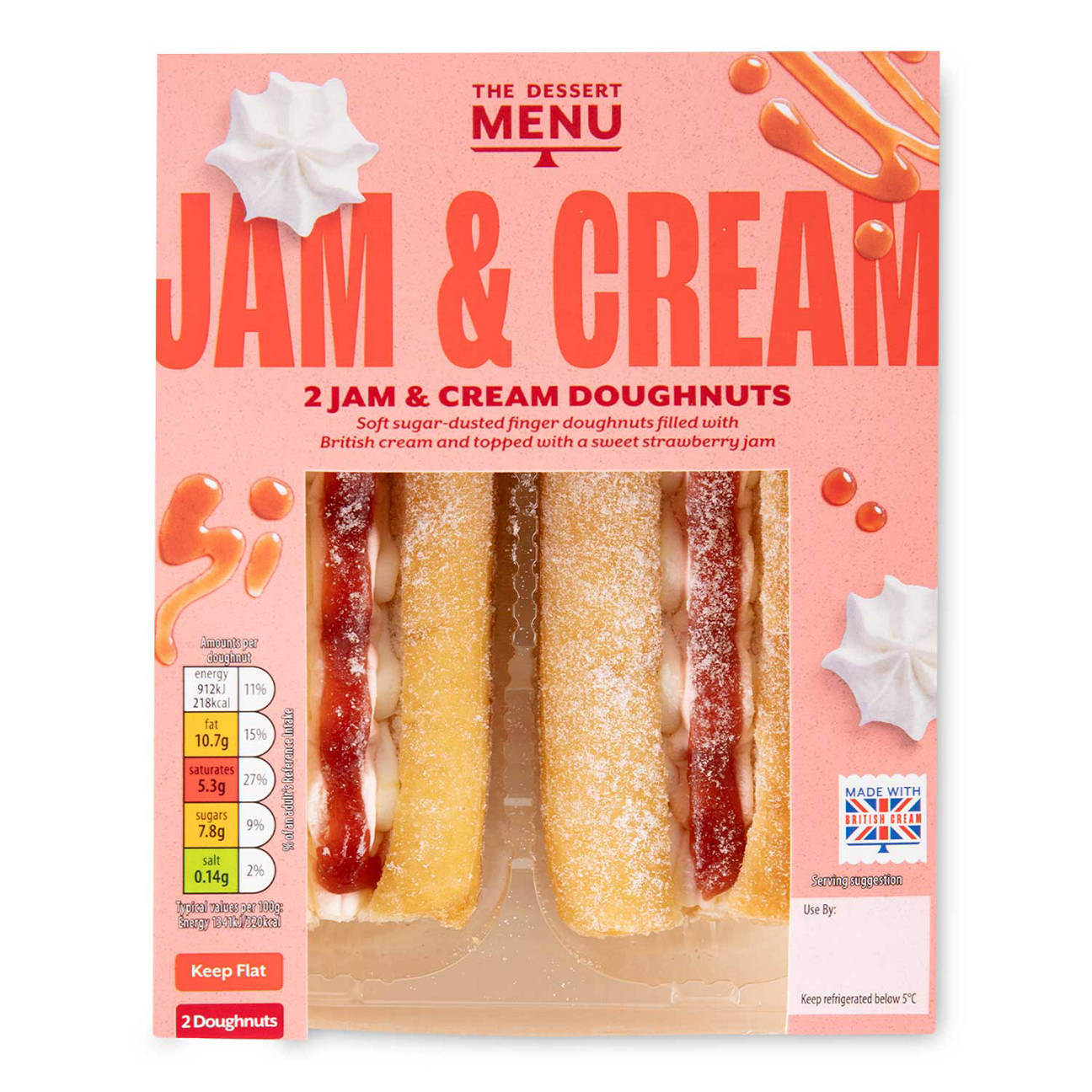 Jam & Cream Doughnuts 2 Pack | ALDI UK