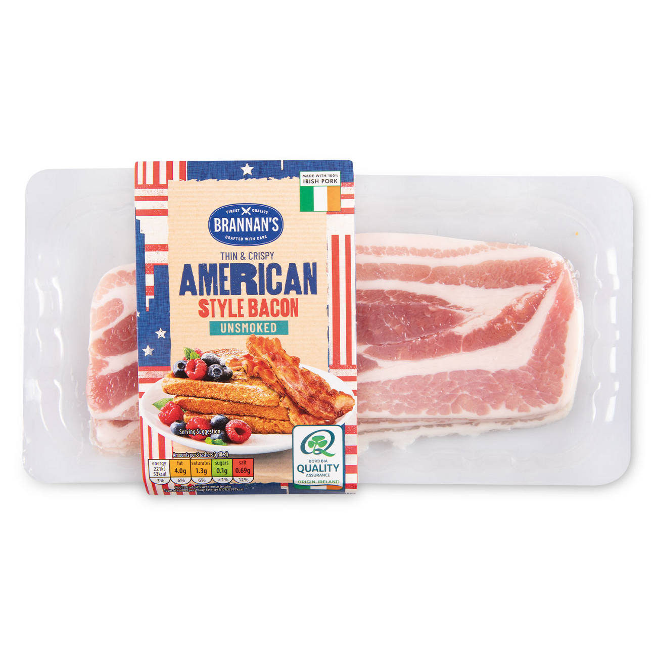 Thin & Crispy American Style Unsmoked Bacon | ALDI IE