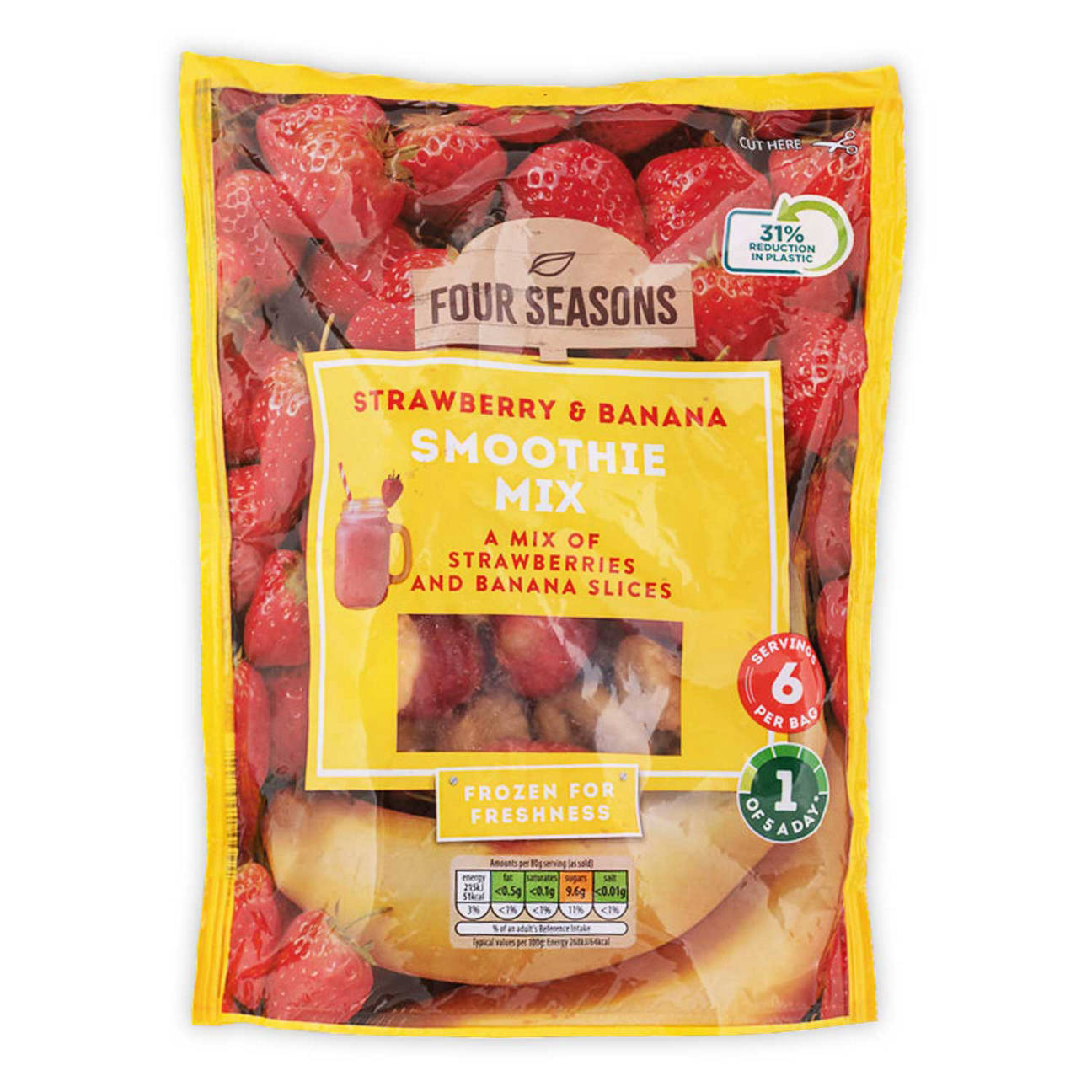 Frozen Strawberry & Banana Smoothie Mix | ALDI IE