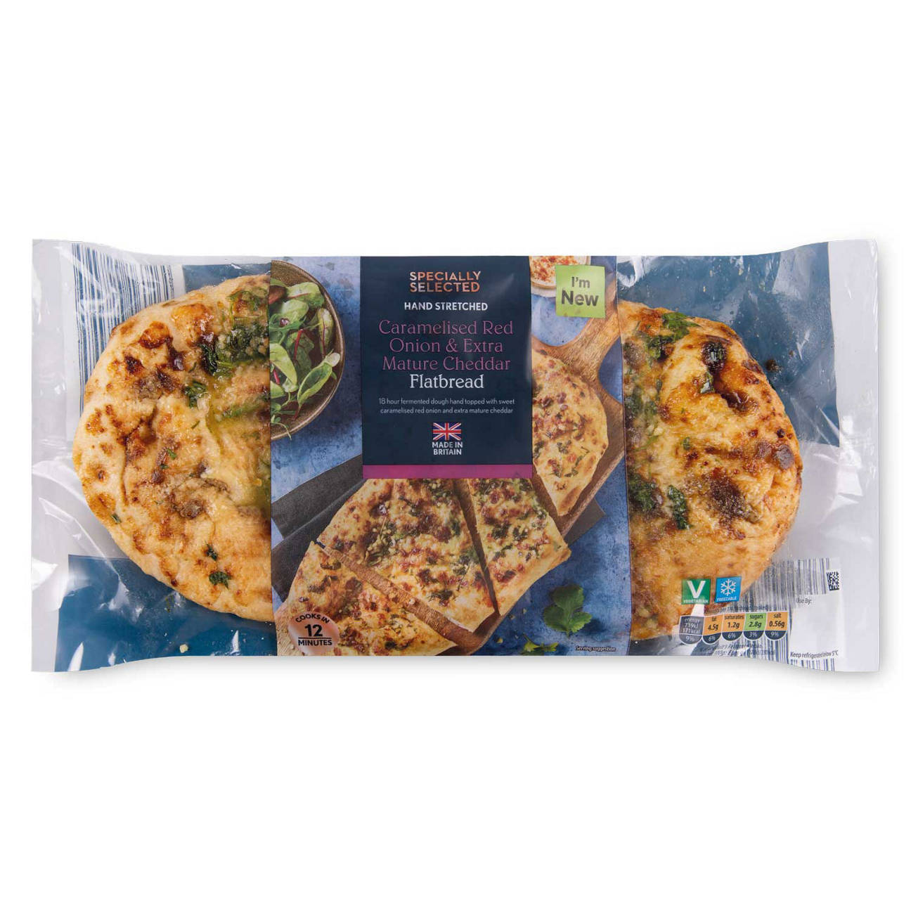 Caramelised Red Onion & Extra Mature Cheddar Flatbread | ALDI UK