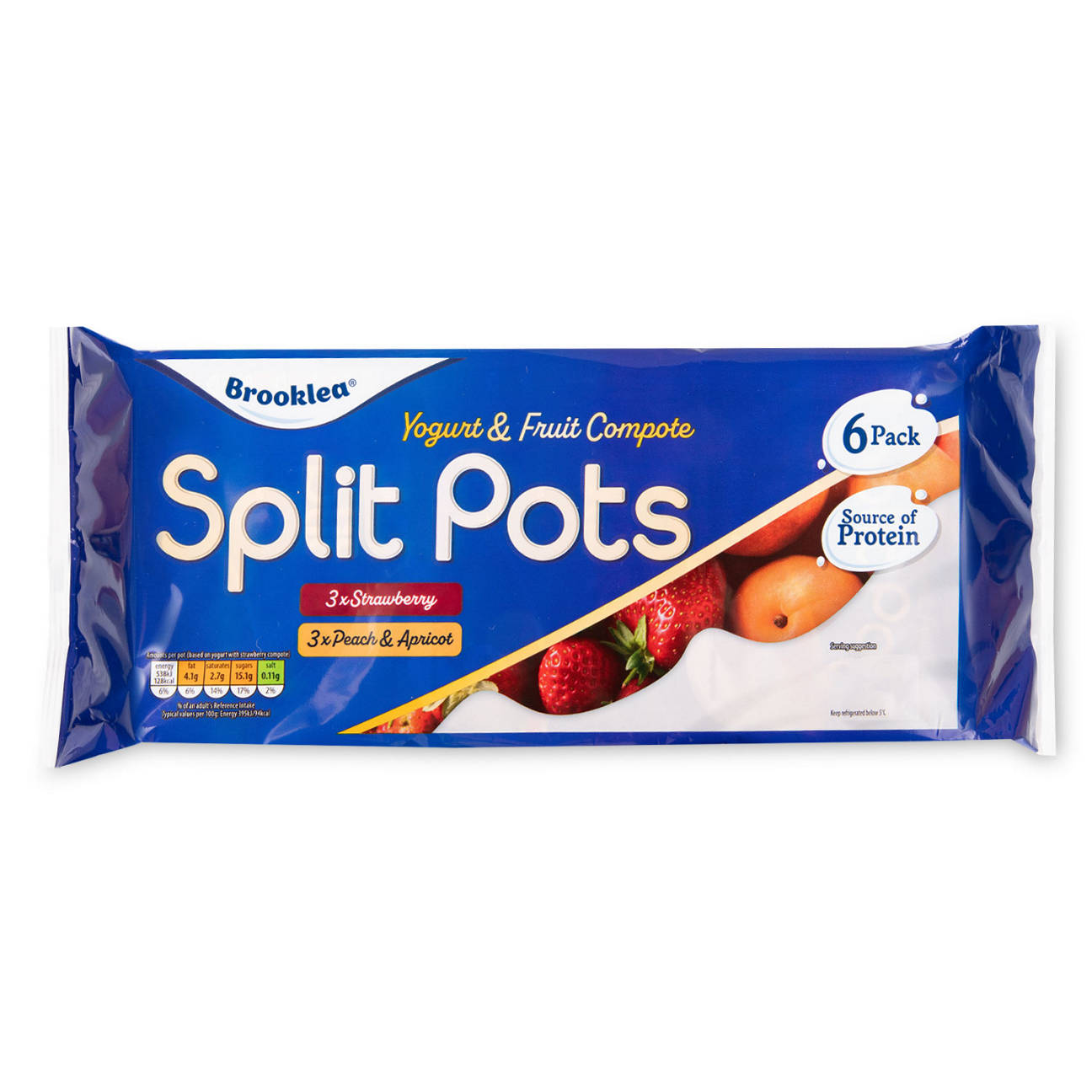 Yogurt & Fruit Compote Strawberry and Peach & Apricot Splitpots 6 Pack ...