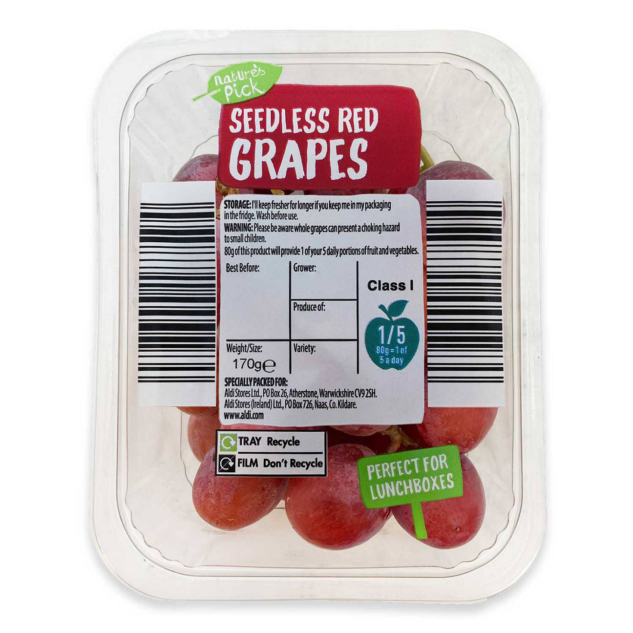 Seedless Red Grapes Snack Pack | ALDI UK