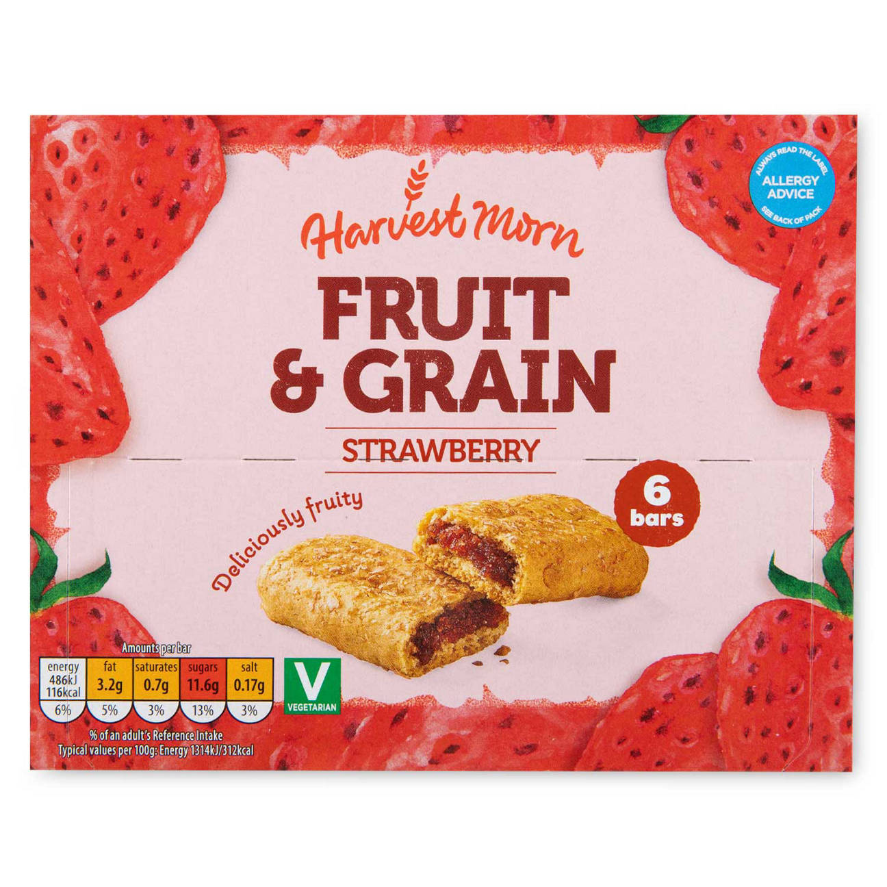 Strawberry Fruit & Grain Cereal Bars 6 Pack | ALDI UK
