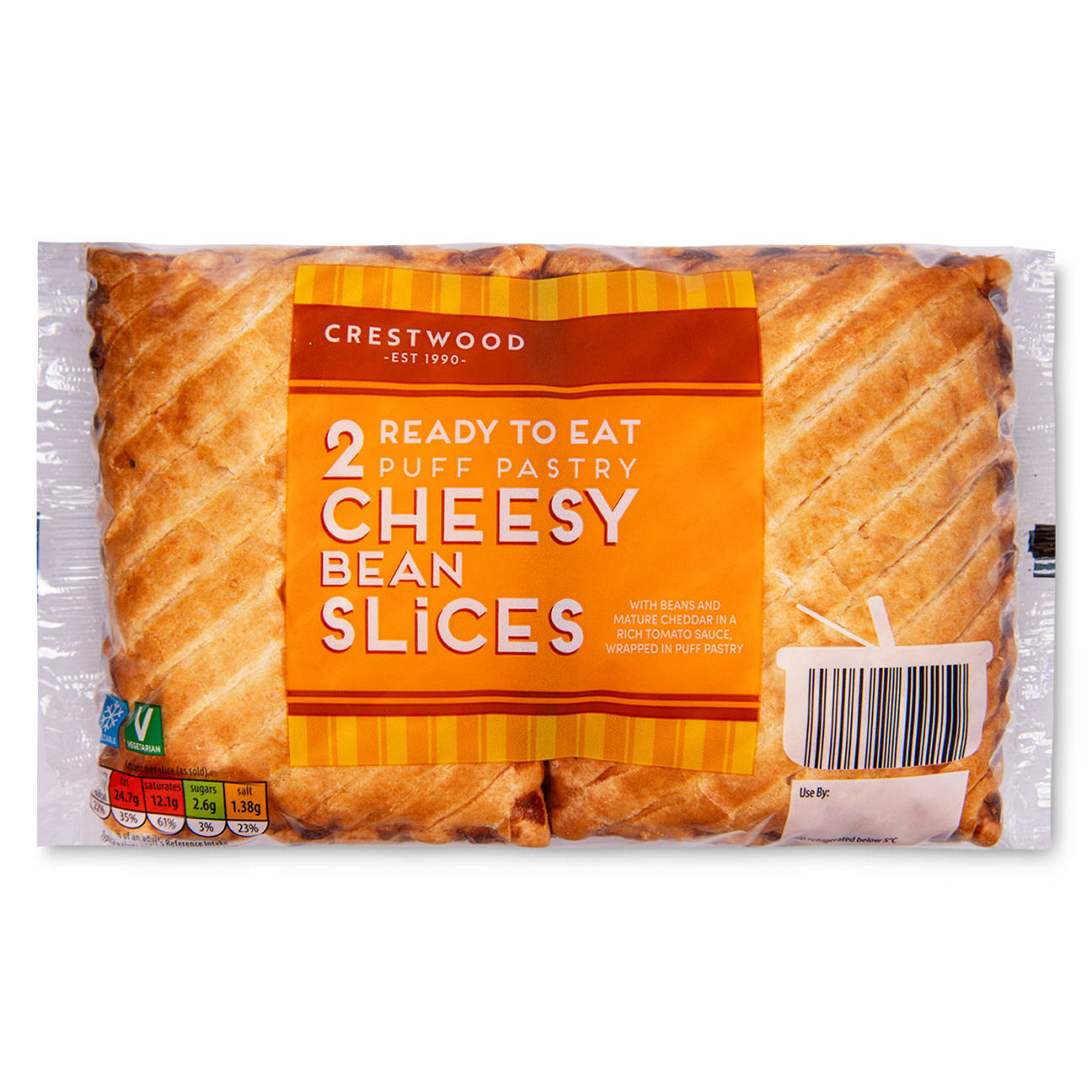 Puff Pastry Cheesy Bean Slices 2 Pack | ALDI UK
