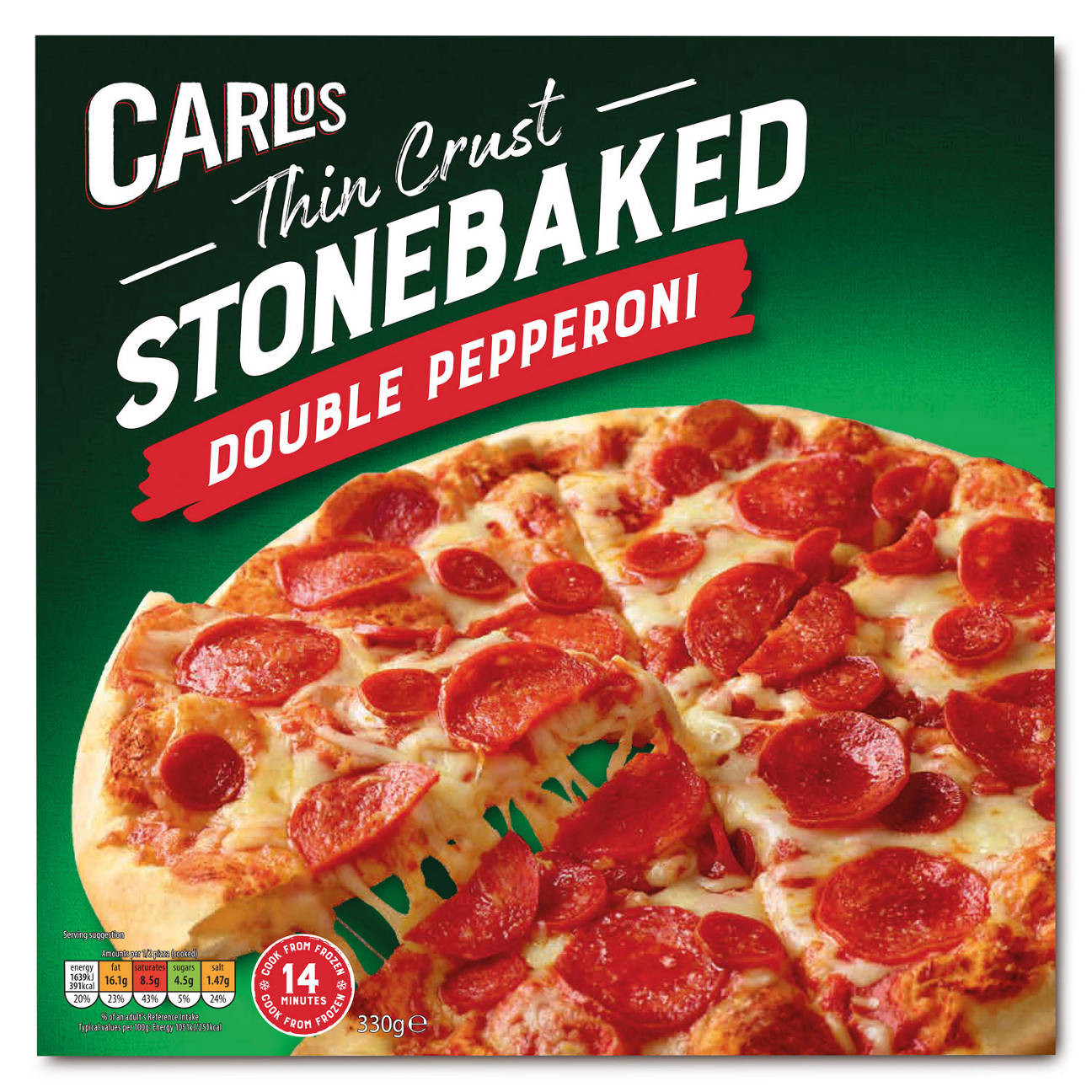 Thin Crust Stonebaked Double Pepperoni Pizza | ALDI UK