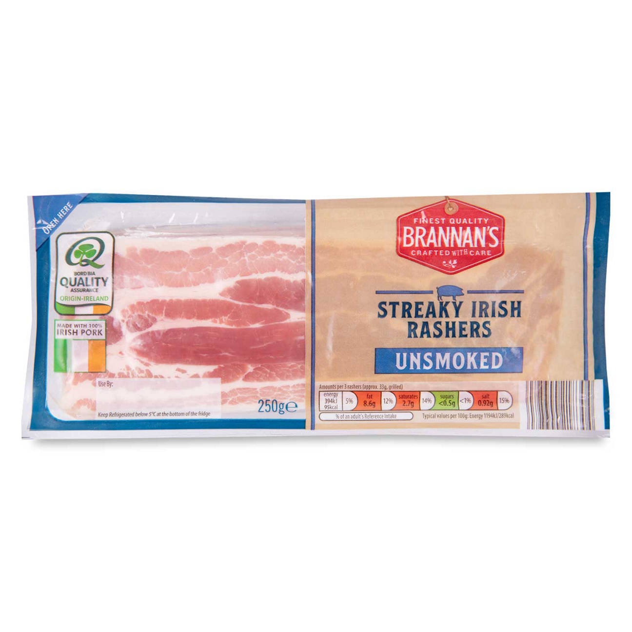 Irish Unsmoked Streaky Rashers | ALDI IE