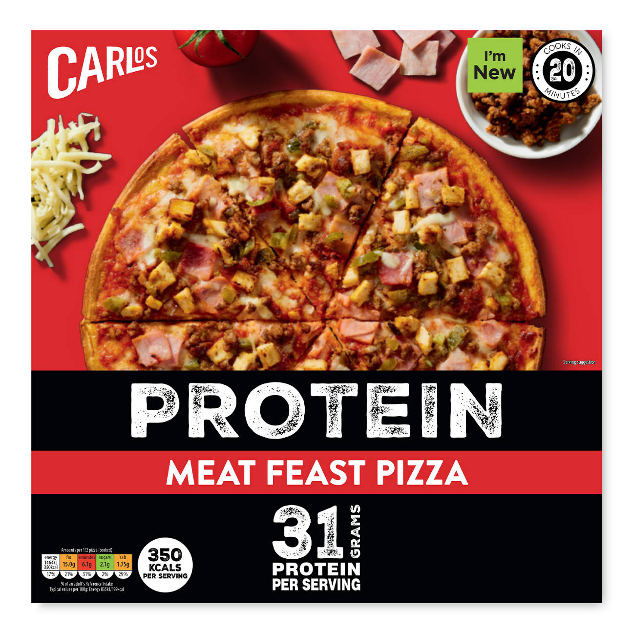 Meat Feast Frozen Protein Pizza | ALDI IE