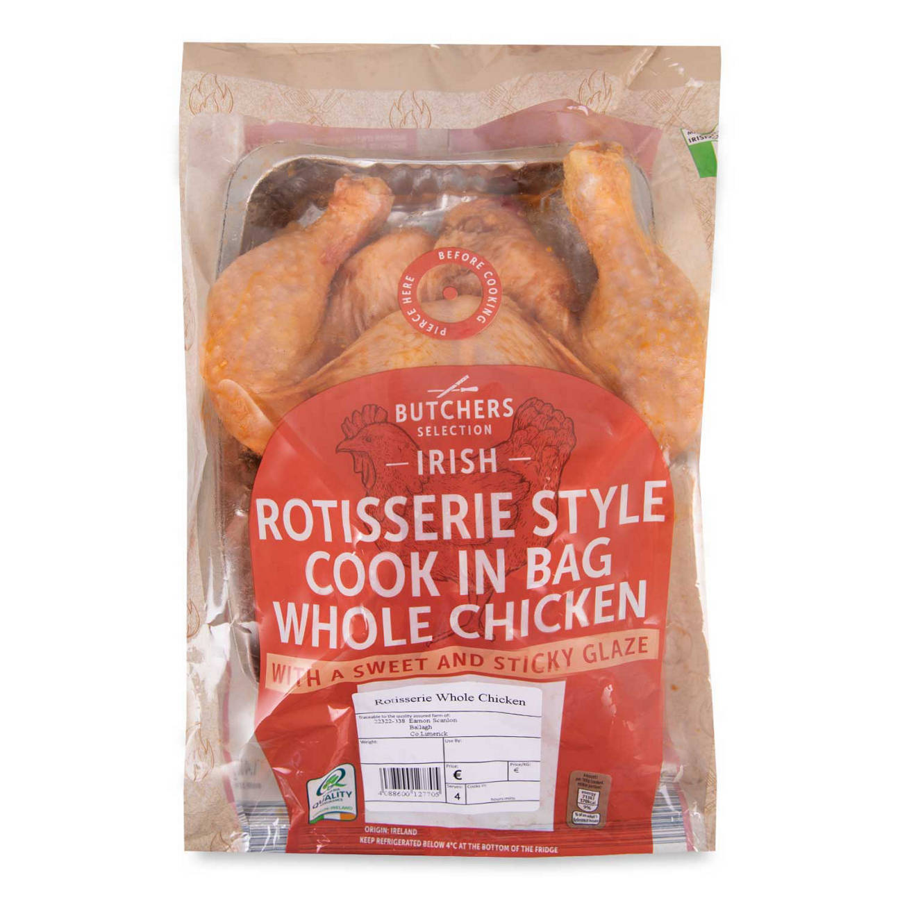 Irish Rotisserie Style Cook in Bag Whole Chicken with a Sweet & Sticky ...