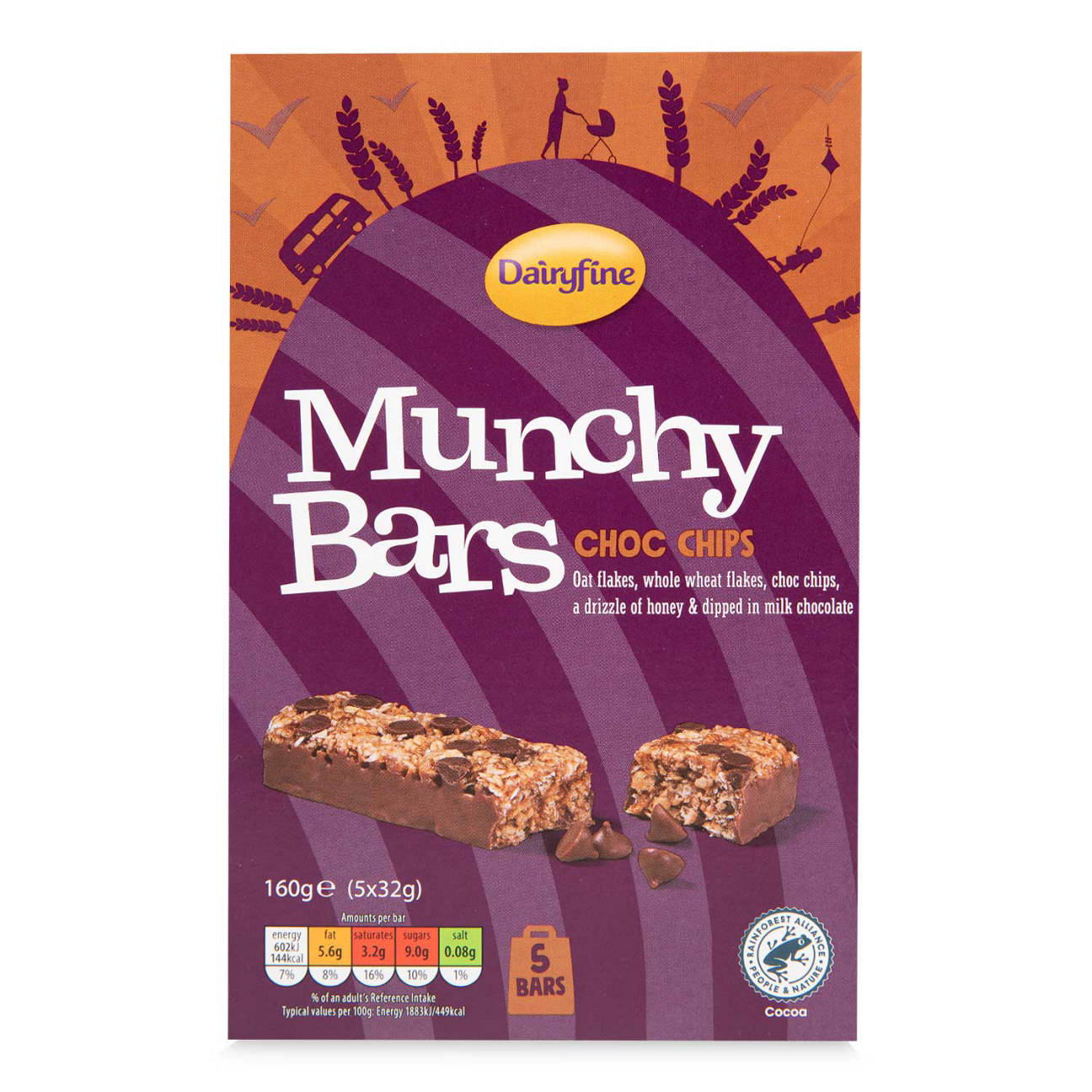 Choc Chips Munchy Cereal Bars 5 Pack | ALDI UK
