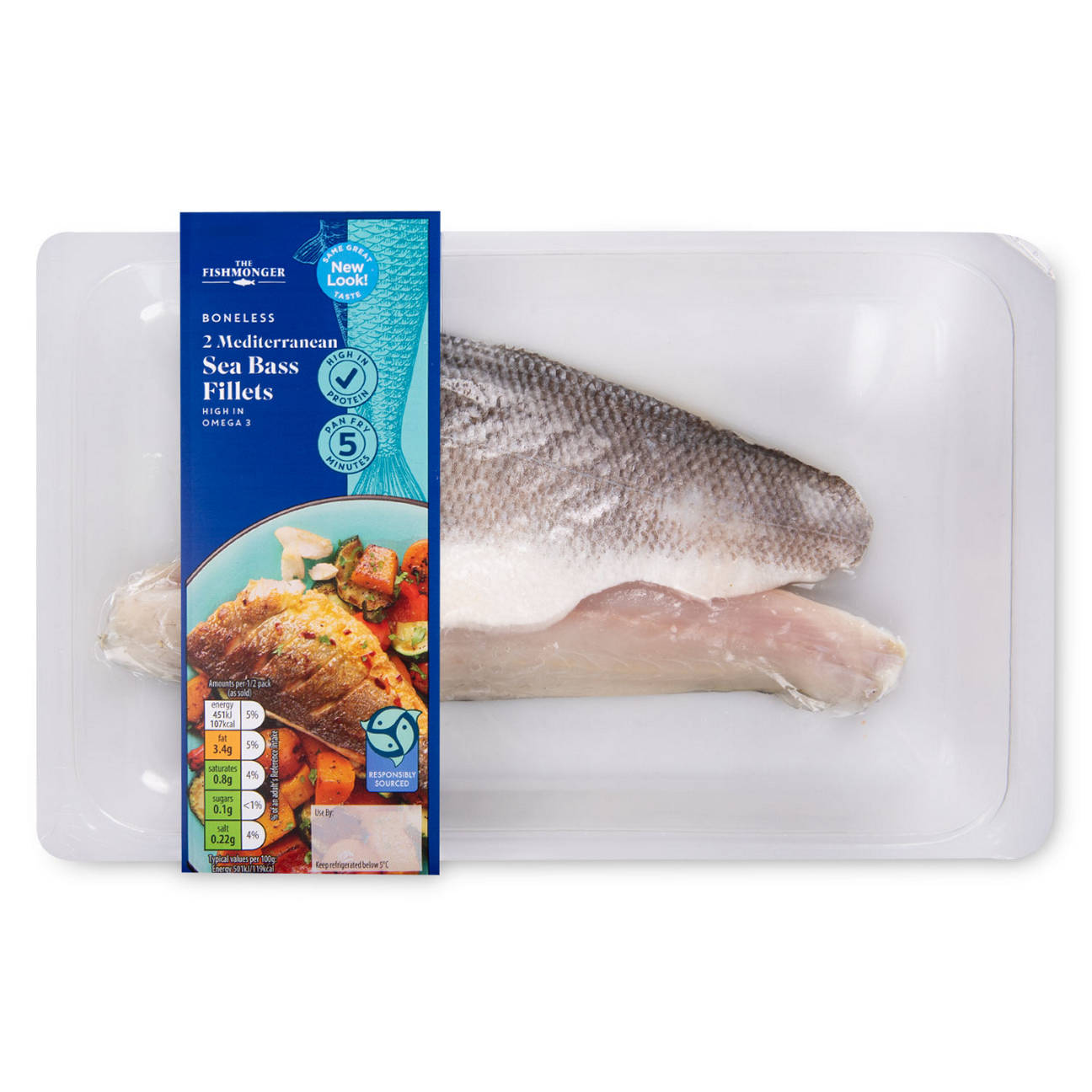 Boneless Mediterranean Sea Bass Fillets 2 Pack | ALDI UK