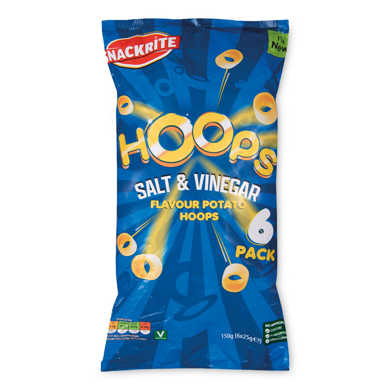 Salt & Vinegar Flavour Potato Hoops 6 Pack | ALDI UK