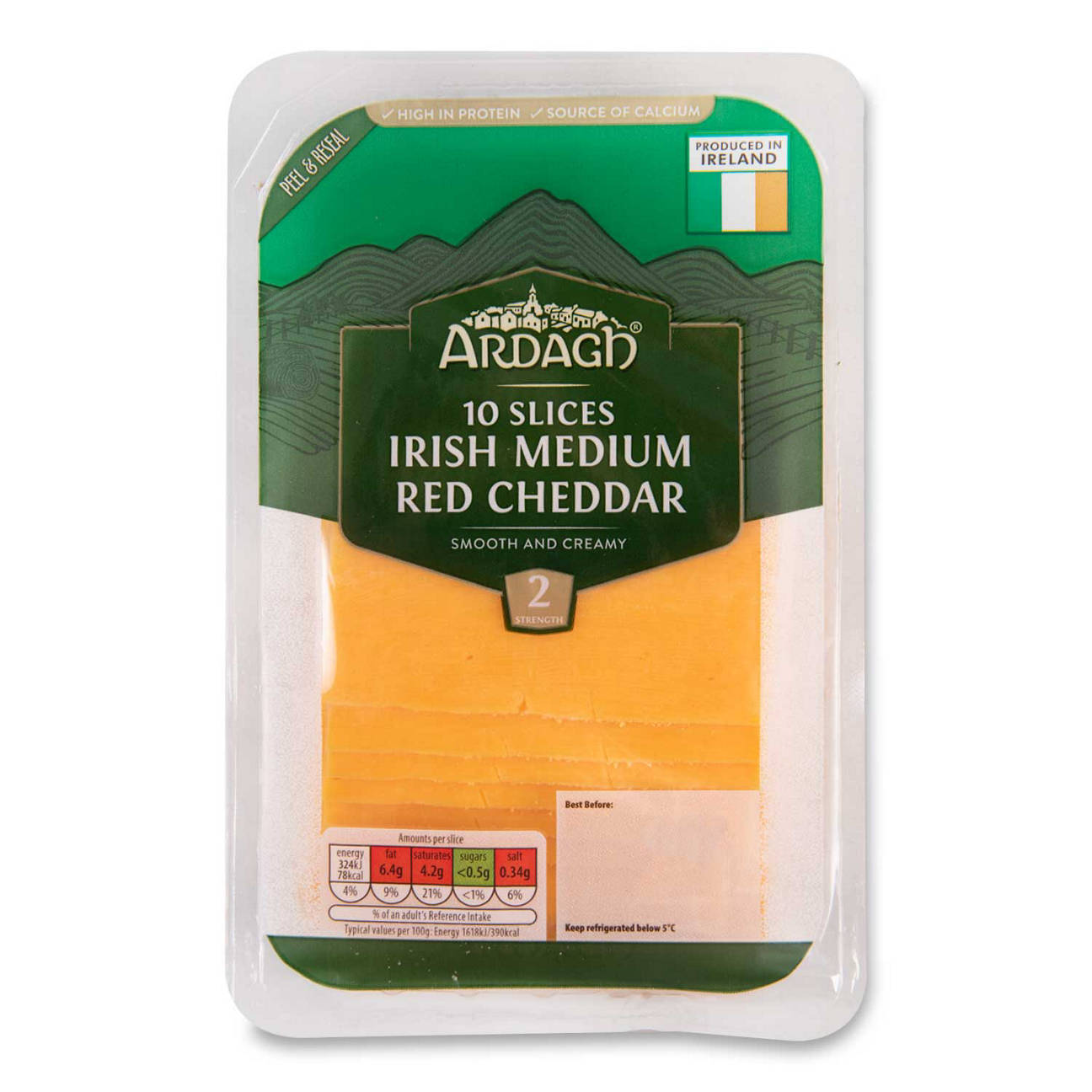 Irish Medium Red Cheddar Cheese Slices 10 Pack | ALDI IE
