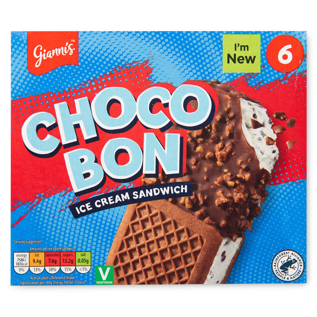 Choco Bon Ice Cream Sandwiches 6 Pack | ALDI UK