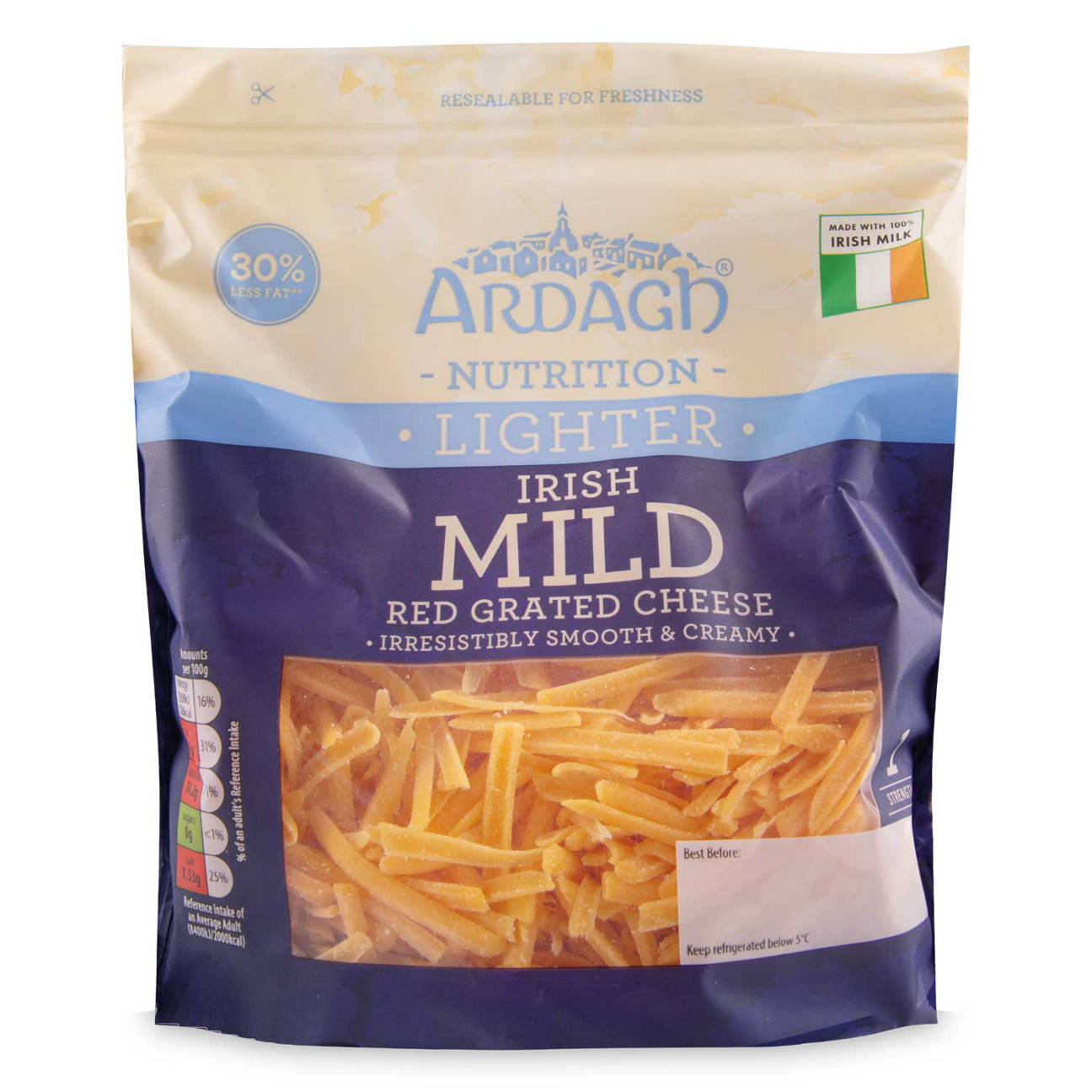 Lighter Grated Irish Mild Red Cheese | ALDI IE