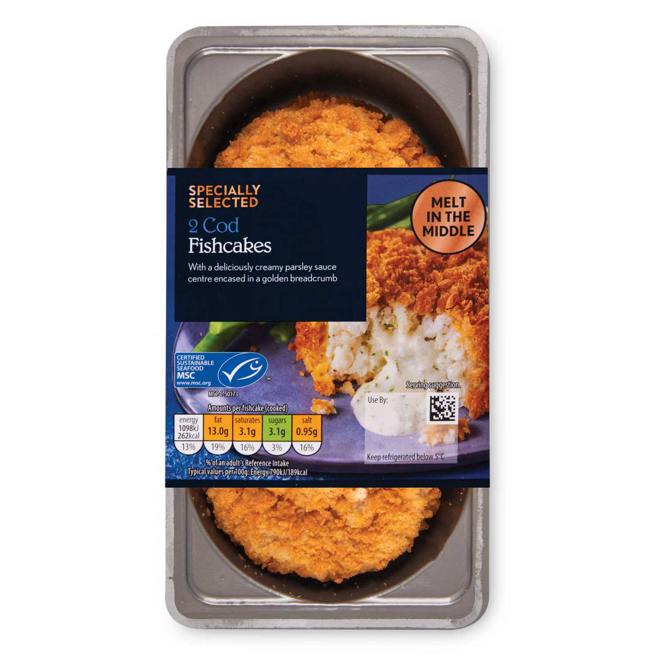 Melt In The Middle Cod Fishcake with Parsley Sauce 2 Pack | ALDI UK
