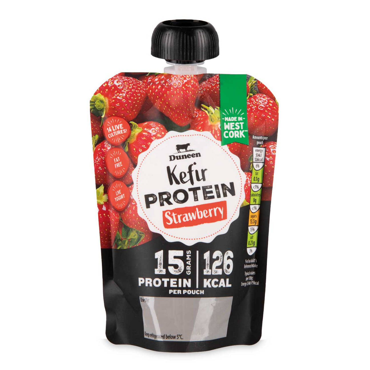Strawberry Kefir Protein Pouch | ALDI IE
