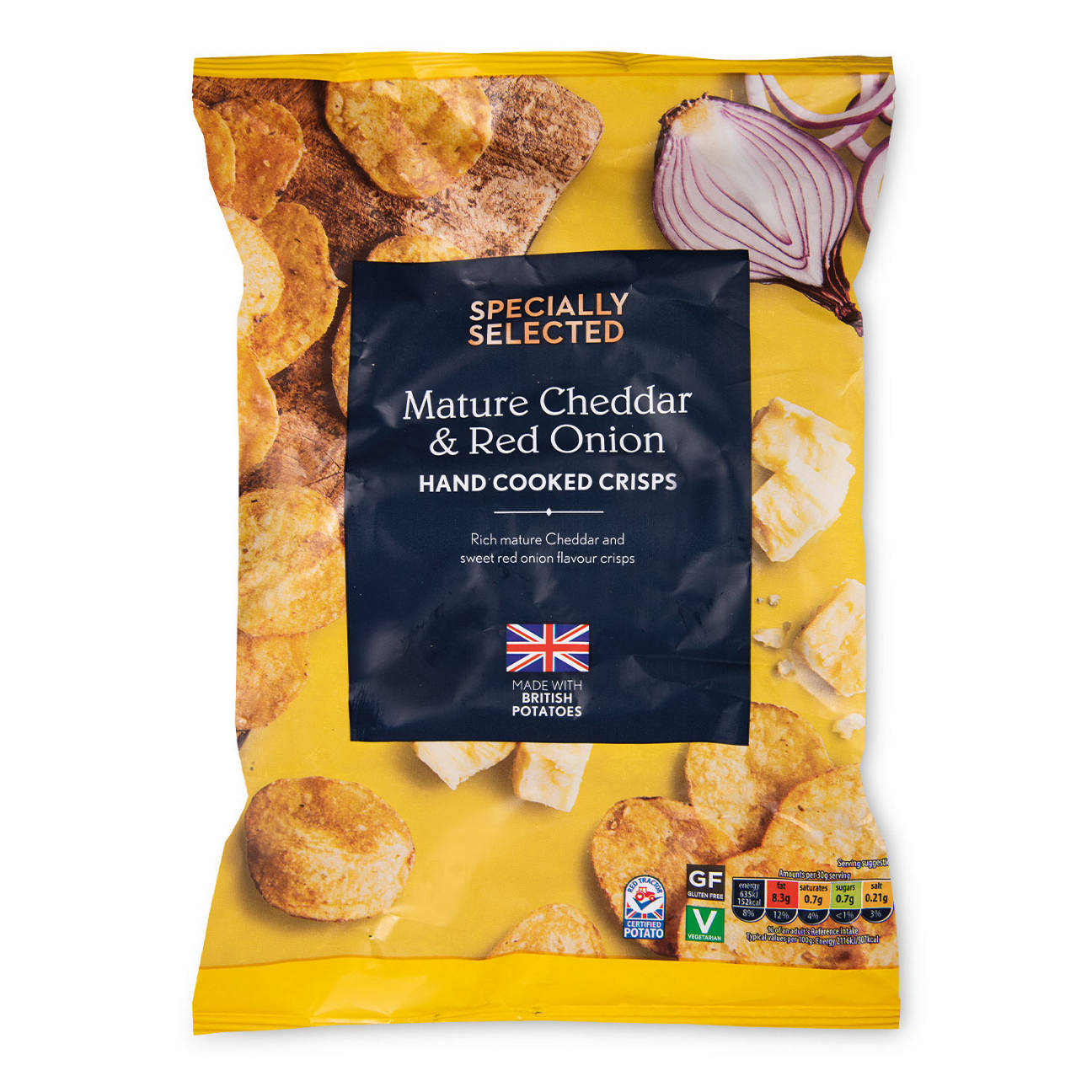 Cheddar & Onion Handcooked Crisps | ALDI UK