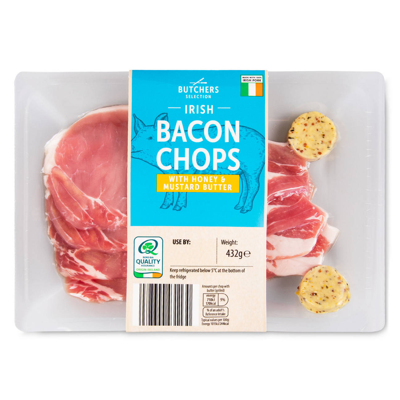 Irish Bacon Chops with Honey & Mustard Butter | ALDI IE
