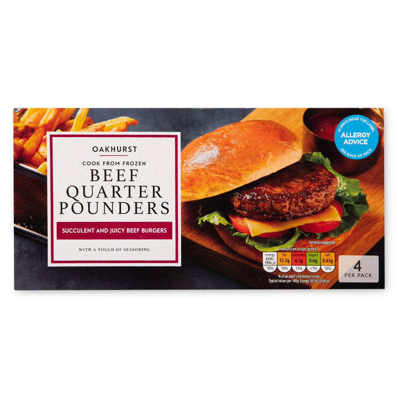 Beef Quarter Pounders 4 Pack | ALDI UK