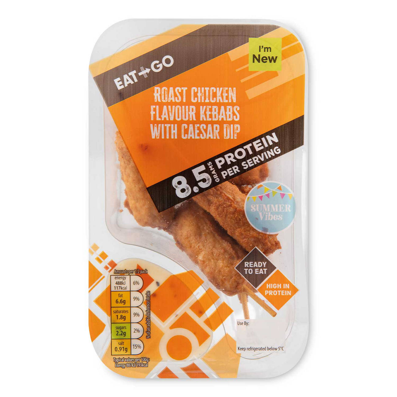 Protein Roast Chicken Flavour Kebabs with Caesar Dip | ALDI UK