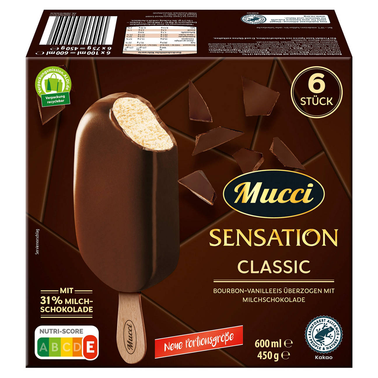Stieleis sortiert 450 g, Classic