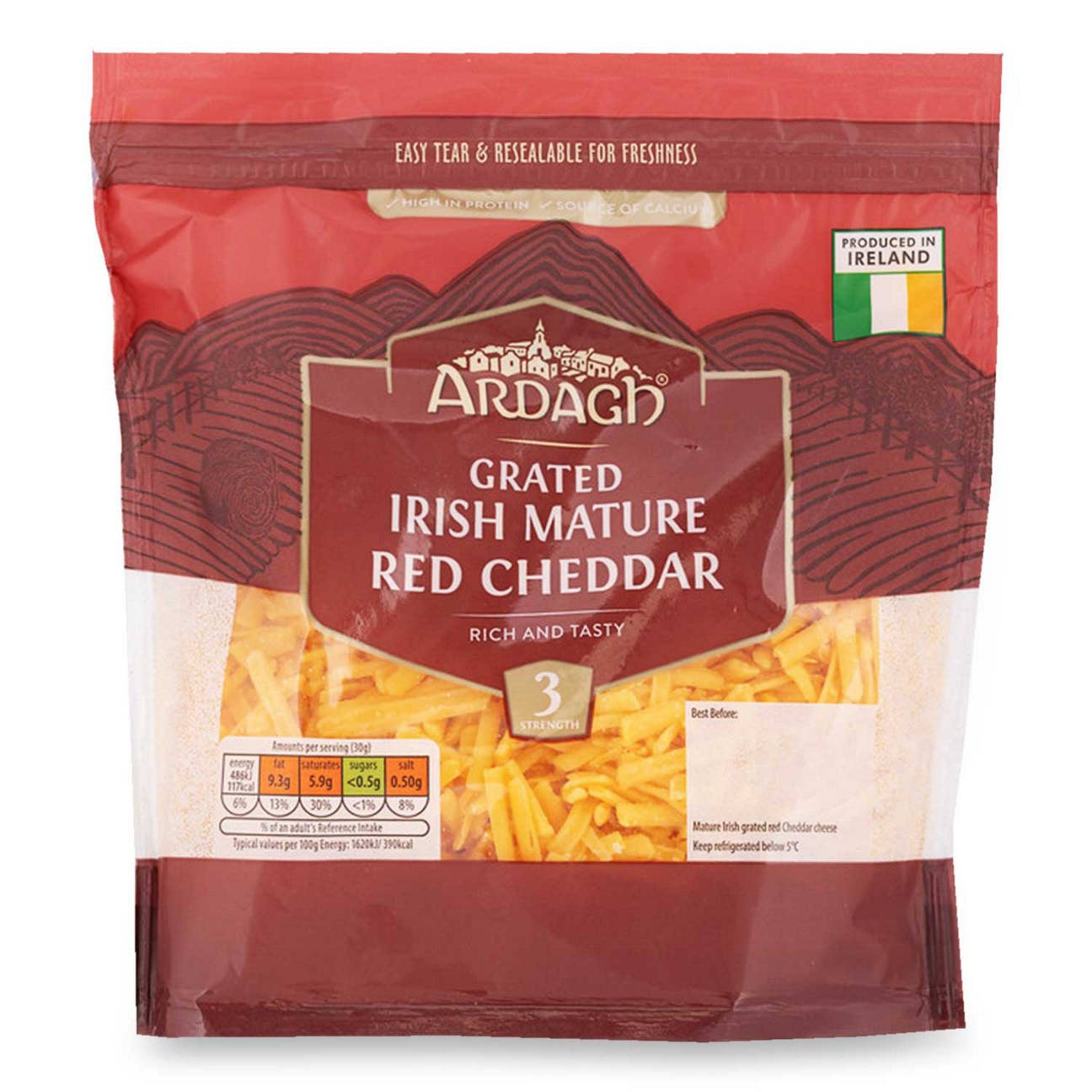 Grated Irish Mature Red Cheddar Cheese | ALDI IE