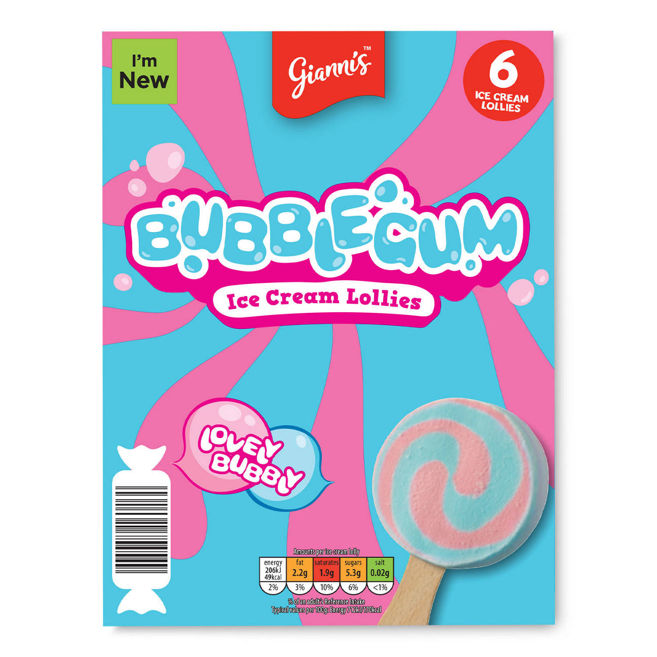 Bubblegum Ice Cream Lollies 6 Pack | ALDI UK
