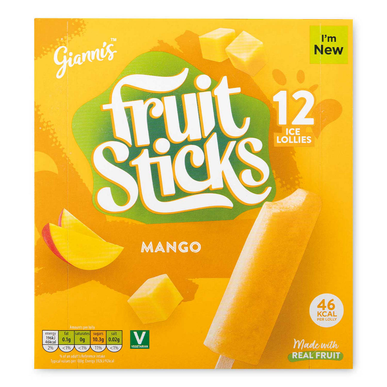 Mango Fruit Sticks Ice Lollies 12 Pack | ALDI UK